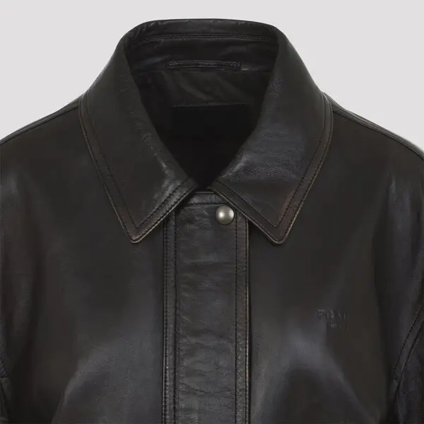 Prada Leather Bomber Jacket