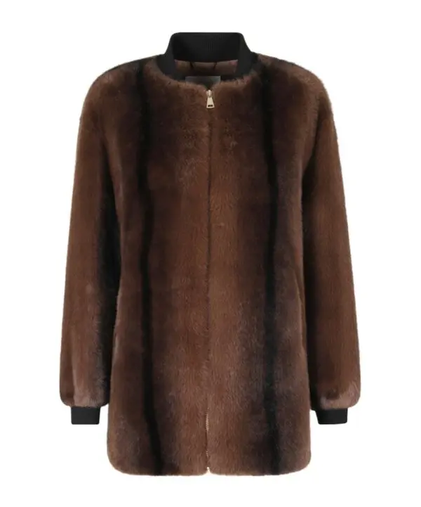 ERMANNO FIRENZE Faux-fur Zip-up Jacket