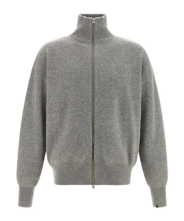 Extreme Cashmere Long-sleeved Zip-up Cardigan