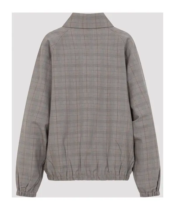 Miu Miu Prince Of Wales Checked Blouson Jacket