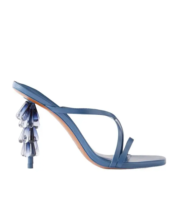 Cult Gaia Bead-embellished Leather Sandals