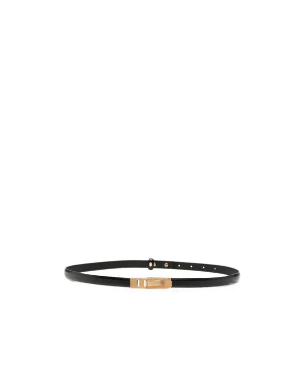 Alberta Ferretti Ridged-buckle Leather Belt