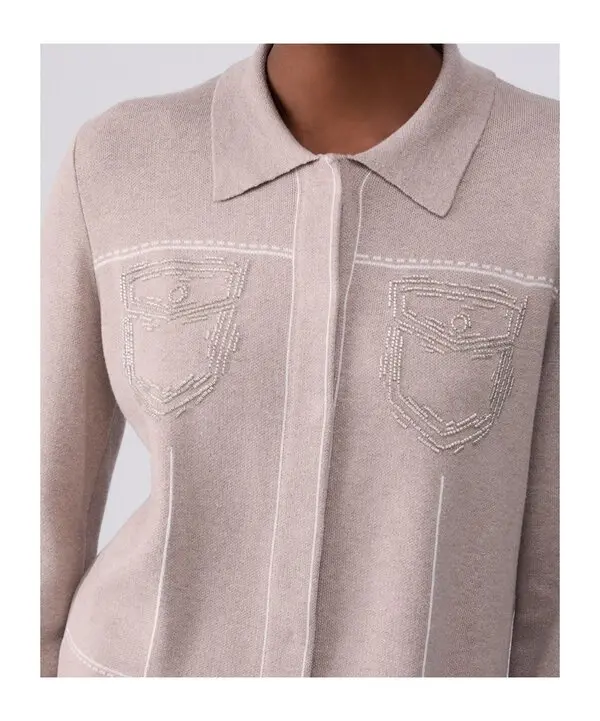Liu Jo Knit Jacket With Beads