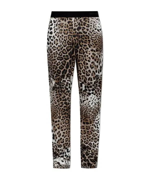 TOM FORD Leopard Print Elastic Waist Trousers