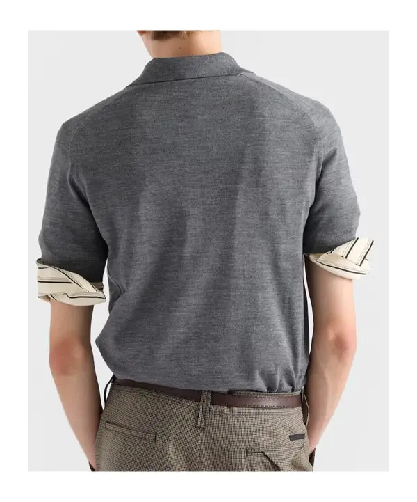 Prada Superfine Wool Polo Shirt