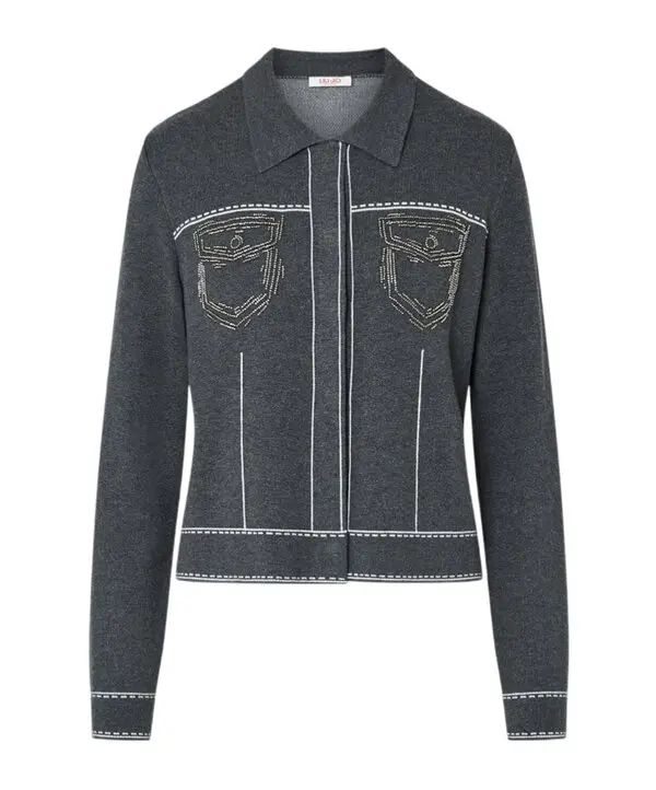 Liu Jo Knit Jacket With Beads
