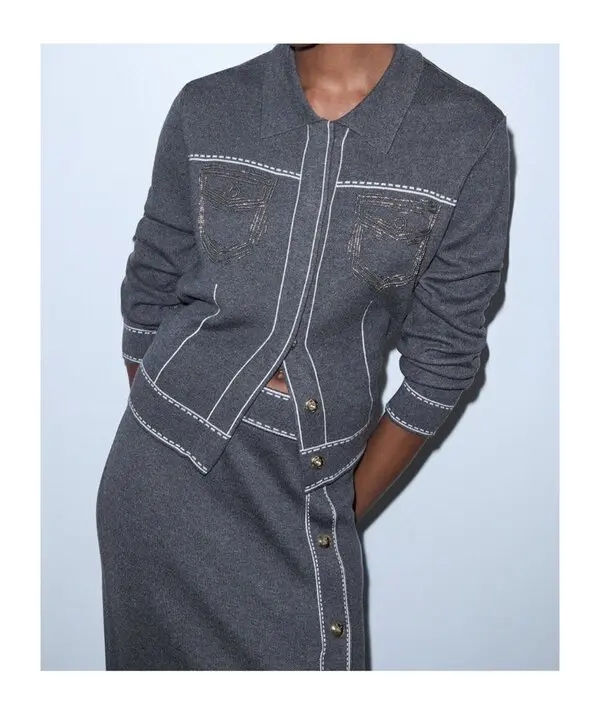 Liu Jo Knit Jacket With Beads