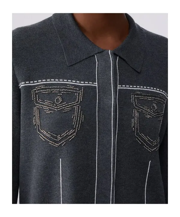 Liu Jo Knit Jacket With Beads