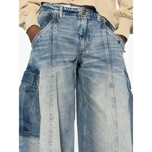 R13 Siouxsie Field Cargo Jeans - Blue