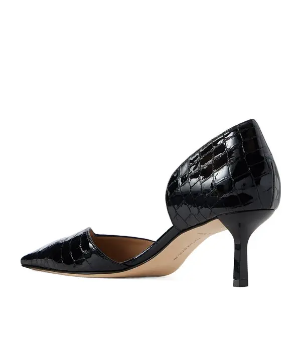 Victoria Beckham 55 Croc-effect Leather Pumps