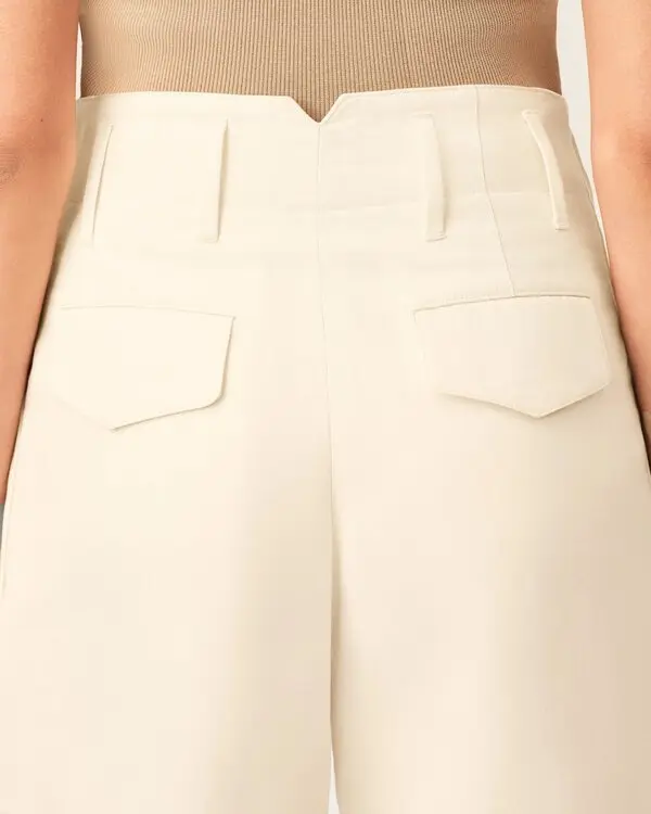 AMI Paris Cotton And Linen Trousers With Double Pleats
