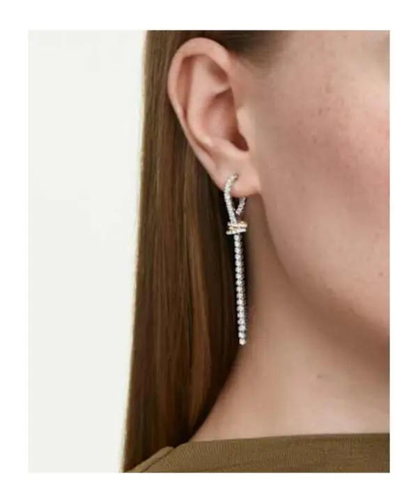SWAROVSKI Hyperbola Rhodium-plated Drop Earrings