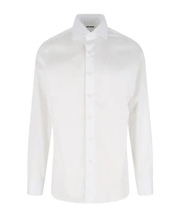 BARBA NAPOLI Classic Regular-fit Shirt - White