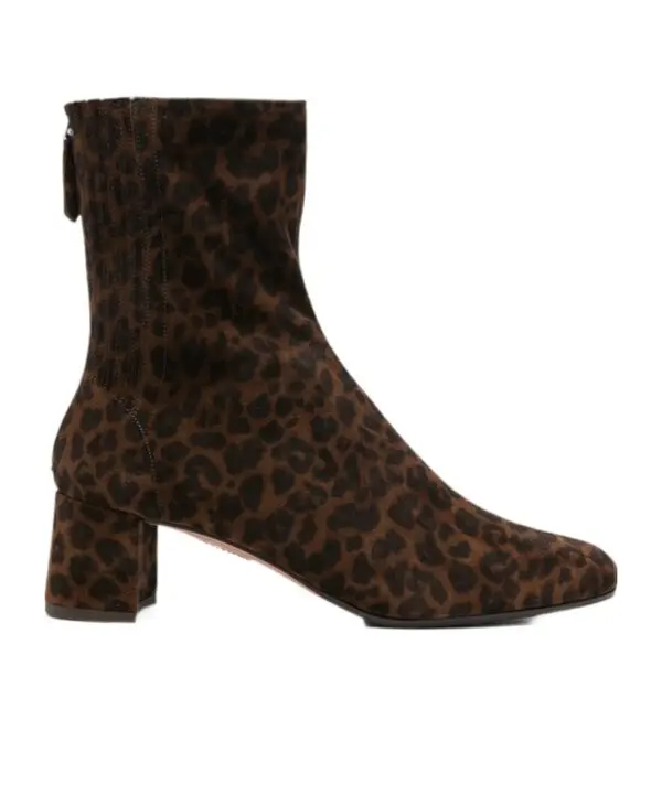 AQUAZZURA Saint Honore Leopard-print Ankle Boots