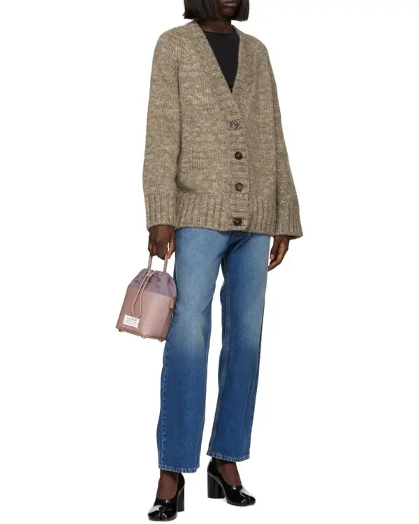 MAISON MARGIELA 5ac Leather Bucket Bag