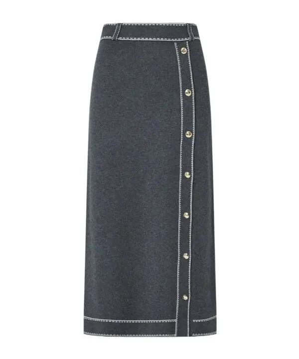 Liu Jo Midi Skirt In Silk Blend