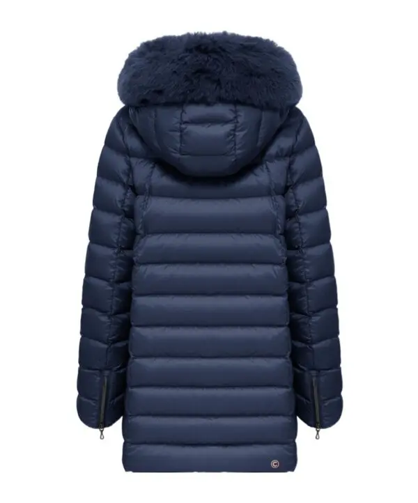 COLMAR A-line Down Jacket With Faux Fur