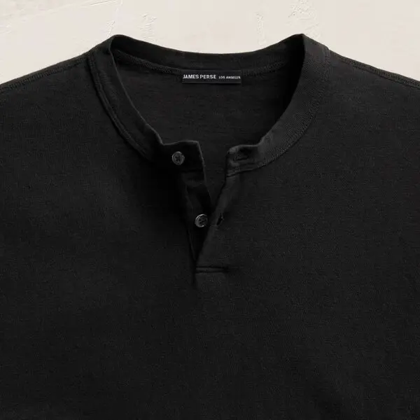 JAMES PERSE Slub Jersey Short Sleeve Henley