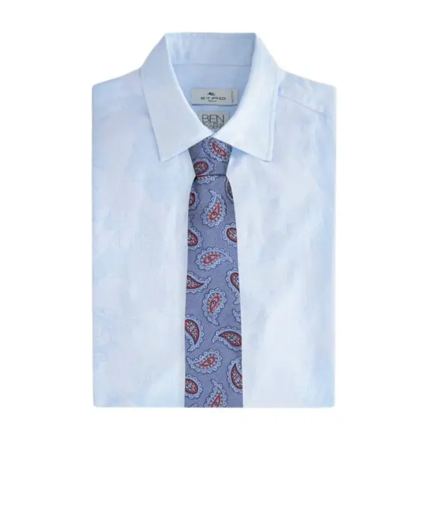 Etro Silk Paisley Jacquard Neck Tie