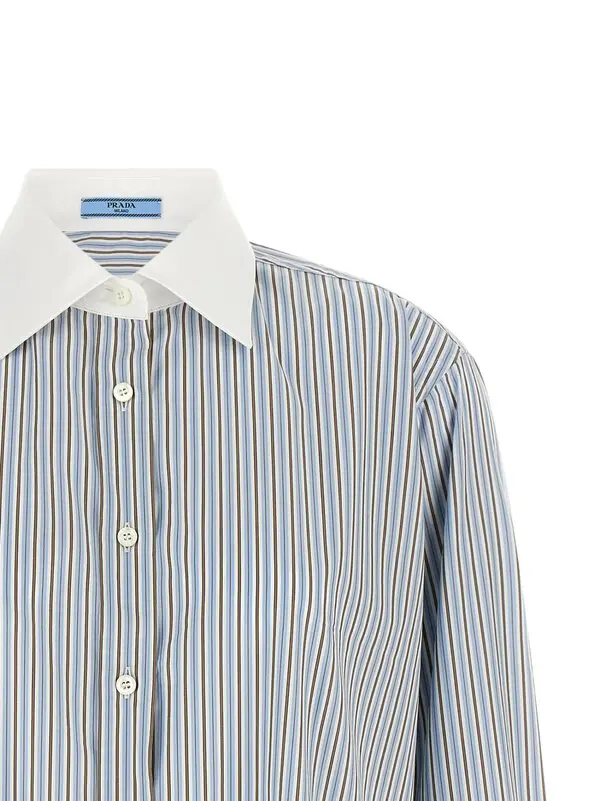 Prada Striped Poplin Shirt - No