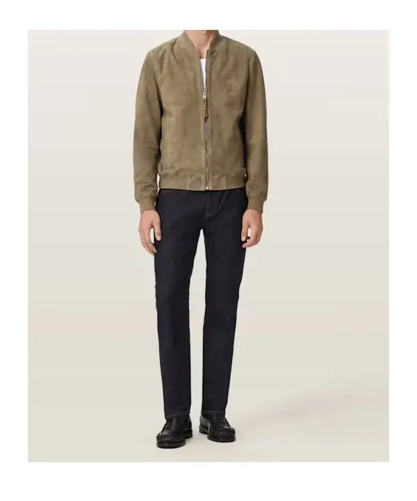 ALLSAINTS Long-sleeved Suede Bomber Jacket