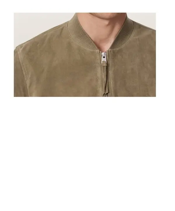 ALLSAINTS Long-sleeved Suede Bomber Jacket