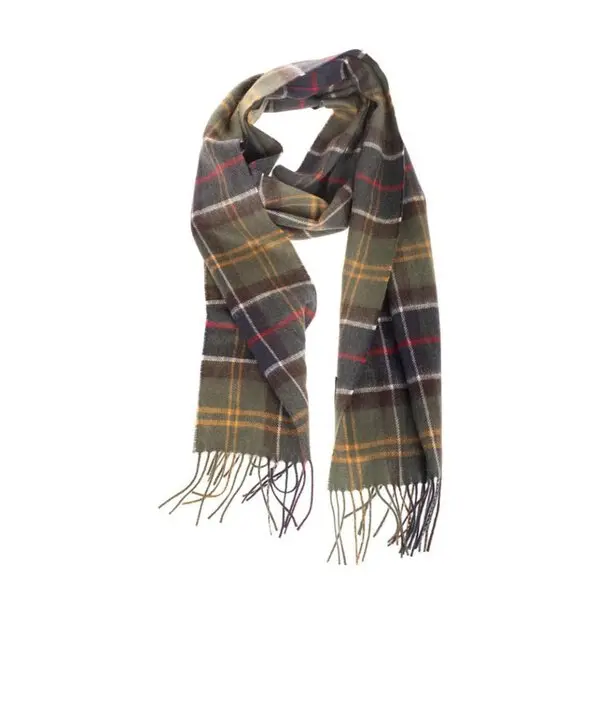 Barbour Tartan Fringed Scarf