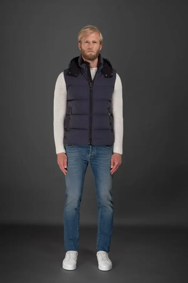 MOORER High-neck Padded Gilet