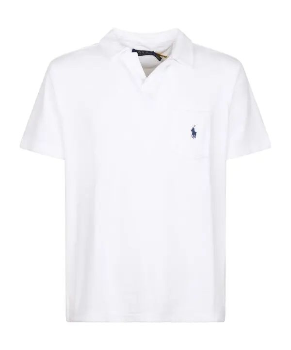 Polo Ralph Lauren Logo Embroidered Short Sleeved Polo Shirt - White
