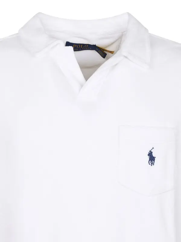Polo Ralph Lauren Logo Embroidered Short Sleeved Polo Shirt - White