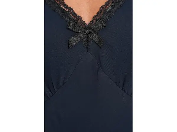 Madewell Cap Sleeve V-neck Lace Trim Top