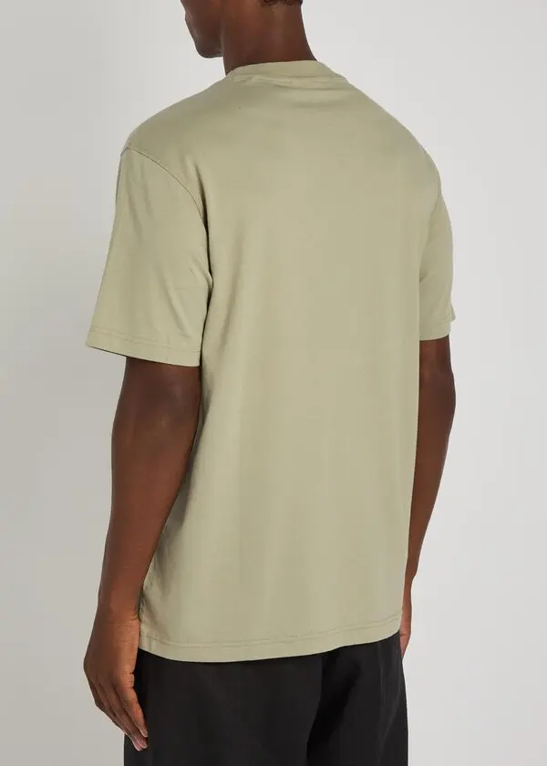 Nn07 Adam Logo-embroidered Cotton T-shirt - Sage