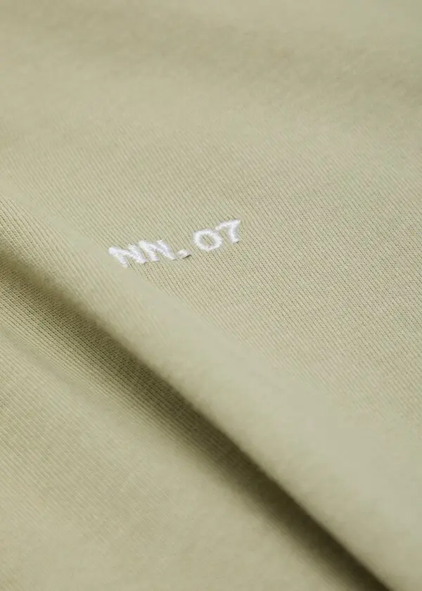 Nn07 Adam Logo-embroidered Cotton T-shirt - Sage