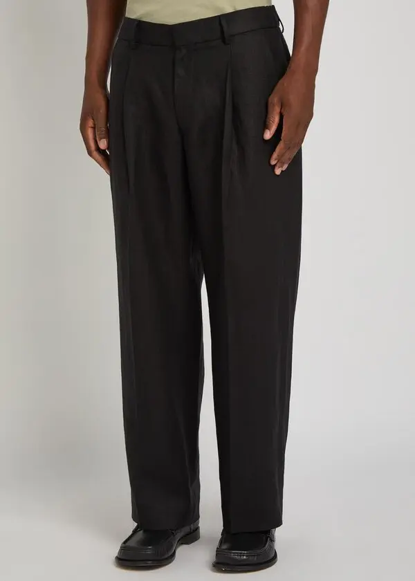 Nn07 Kay Pleated Linen Trousers