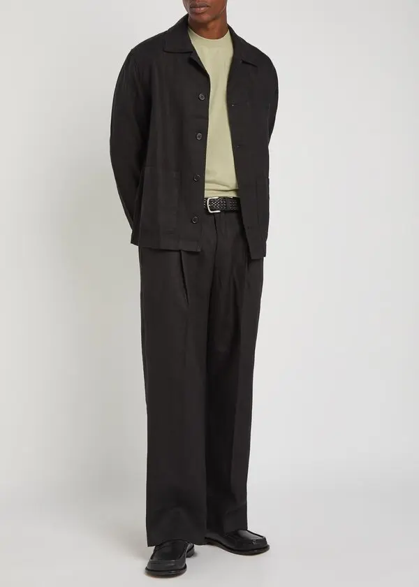 Nn07 Kay Pleated Linen Trousers