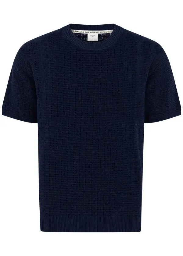 PERCIVAL Open-knit Cotton T-shirt