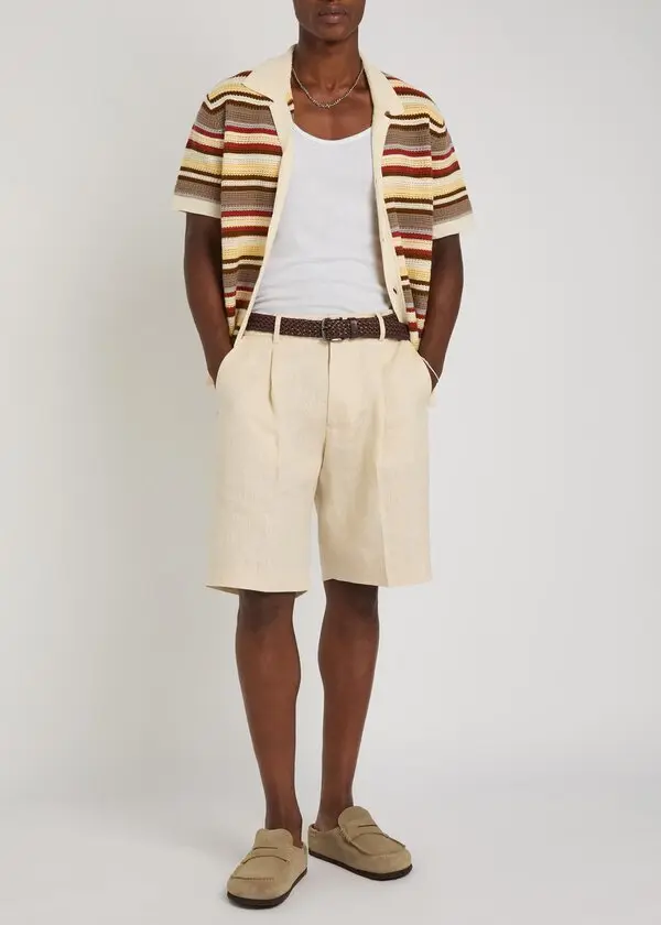 Nn07 Kay Pleated Linen Shorts