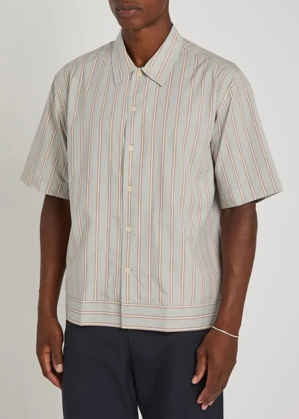 Nn07 Reed Striped Cotton Shirt
