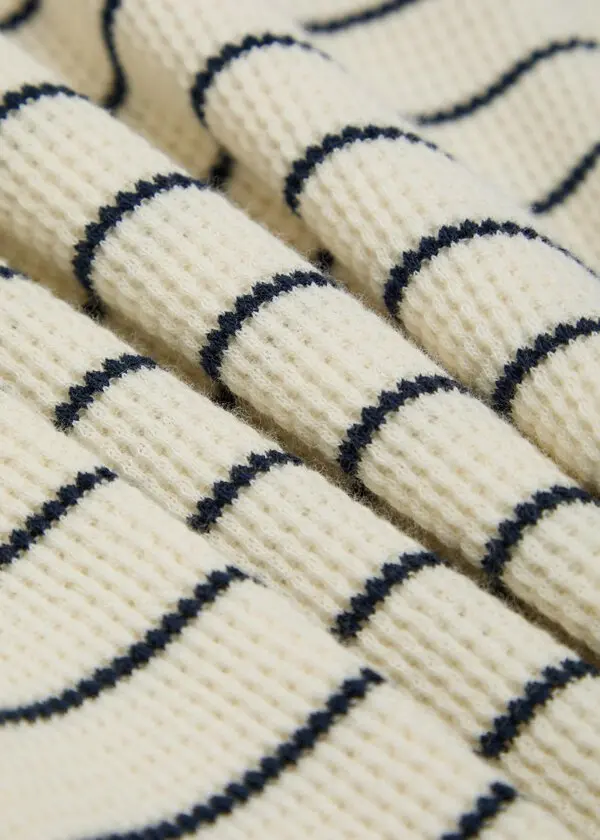 PERCIVAL Waffle-knit Striped Cotton T-shirt