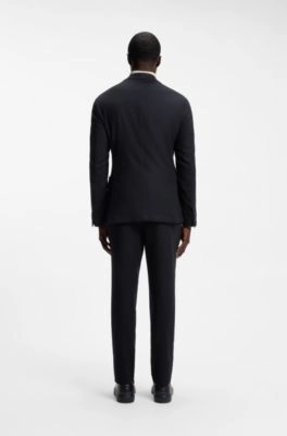 BOSS Slim-fit Blazer In Washable Performance-stretch Flannel