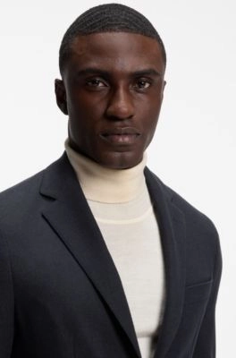 BOSS Slim-fit Blazer In Washable Performance-stretch Flannel