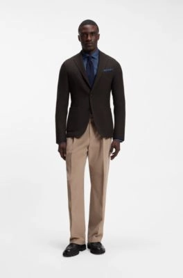 BOSS Slim-fit Jacket In Virgin Wool