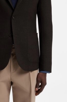 BOSS Slim-fit Jacket In Virgin Wool
