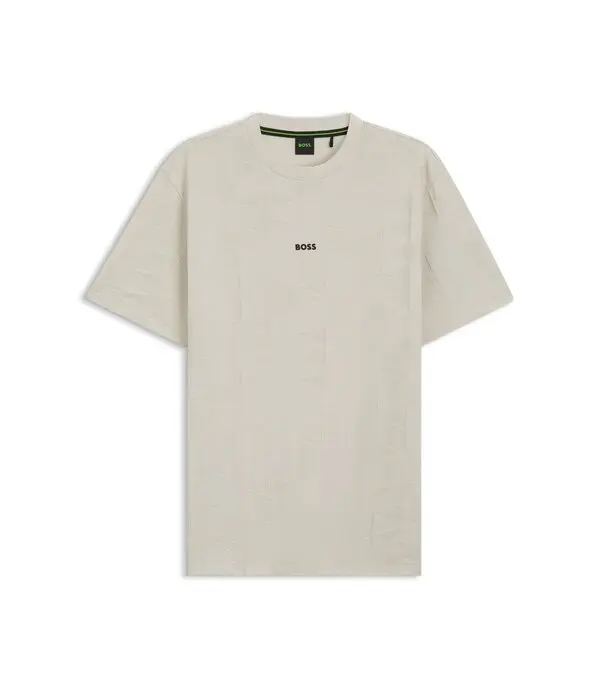 BOSS Cotton T-shirt With 3d-jacquard Pattern