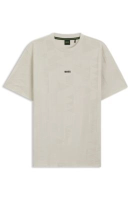 BOSS Cotton T-shirt With 3d-jacquard Pattern