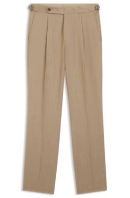 BOSS Tapered-fit Virgin Wool Serge Pants