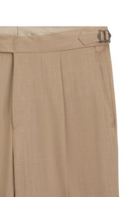 BOSS Tapered-fit Virgin Wool Serge Pants