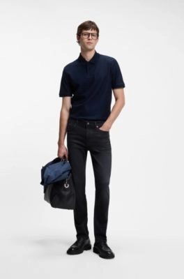 BOSS Delaware Slim-fit Jeans In Knitted Stretch Denim