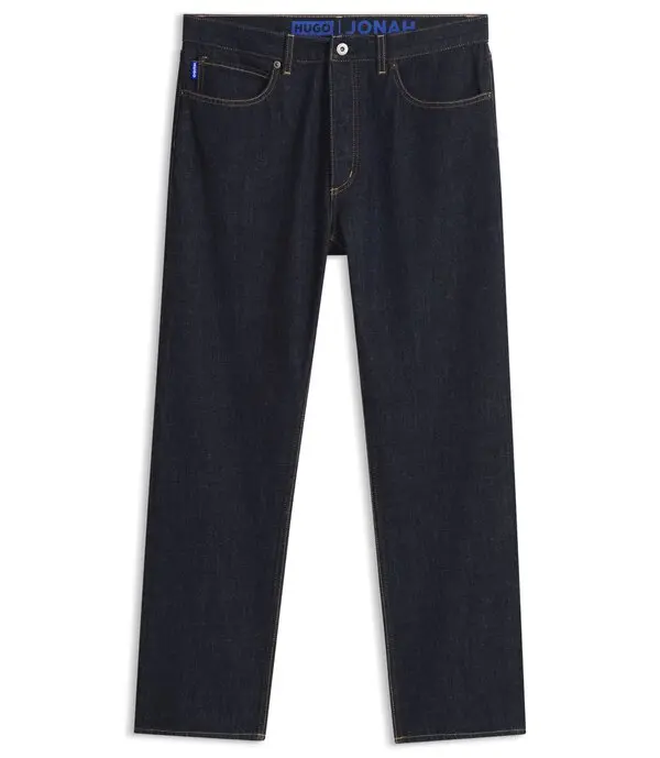 Hugo Regular-fit Rinse-washed Dark-blue Denim Jeans