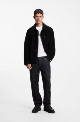 Hugo Regular-fit Rinse-washed Dark-blue Denim Jeans